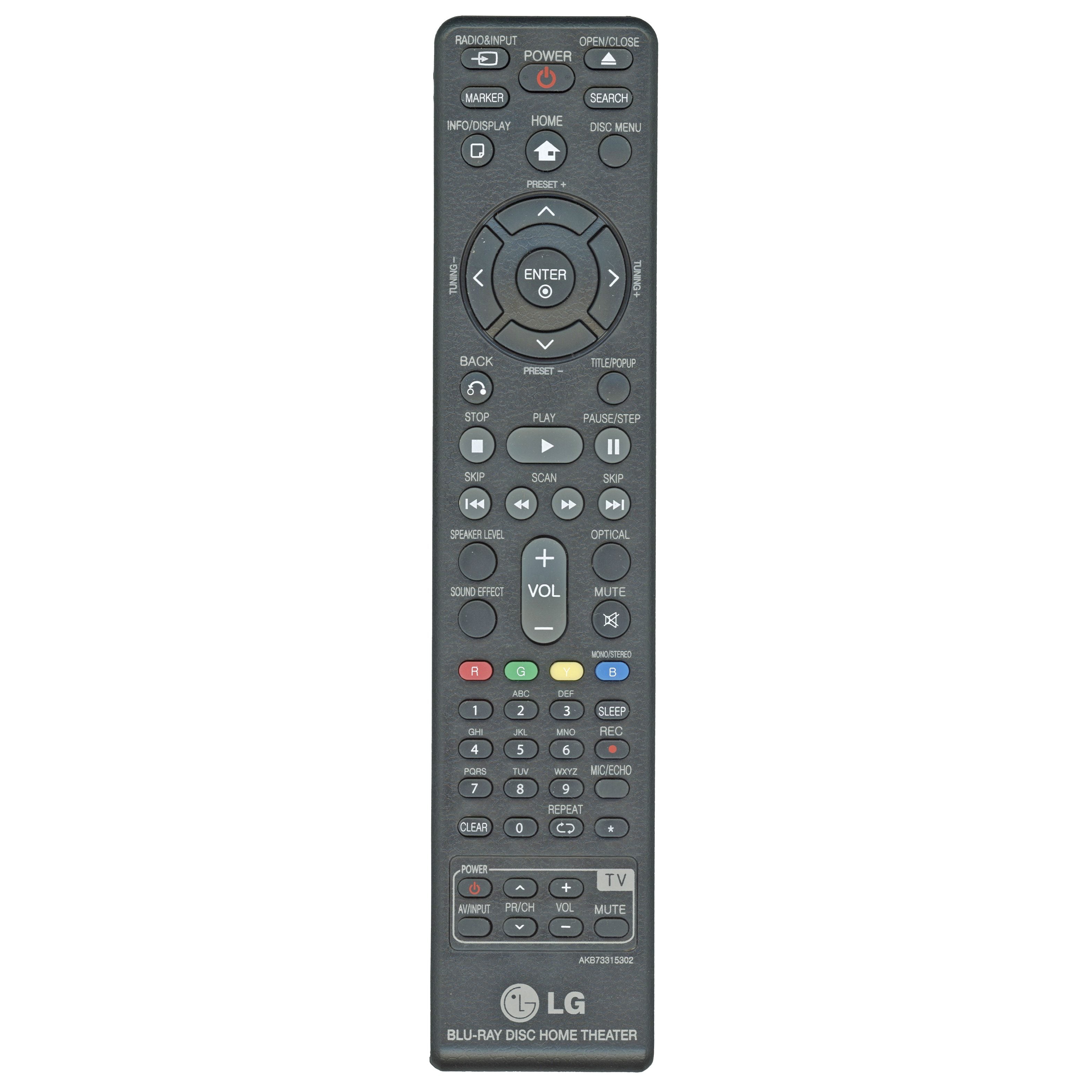 LG AKB73315302 Blu-ray Home Theater Remote Control