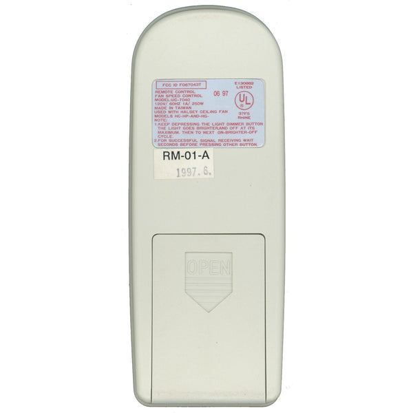 Substitute for Concord Fans UC7040 Ceiling Fan Remote Control [FAN28RR