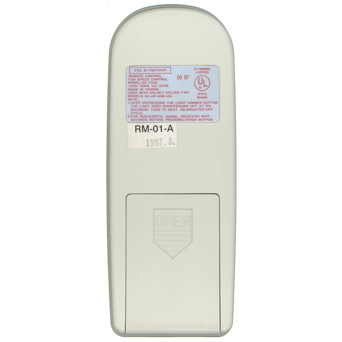 Substitute for Concord Fans UC7040 Ceiling Fan Remote Control [FAN28RR