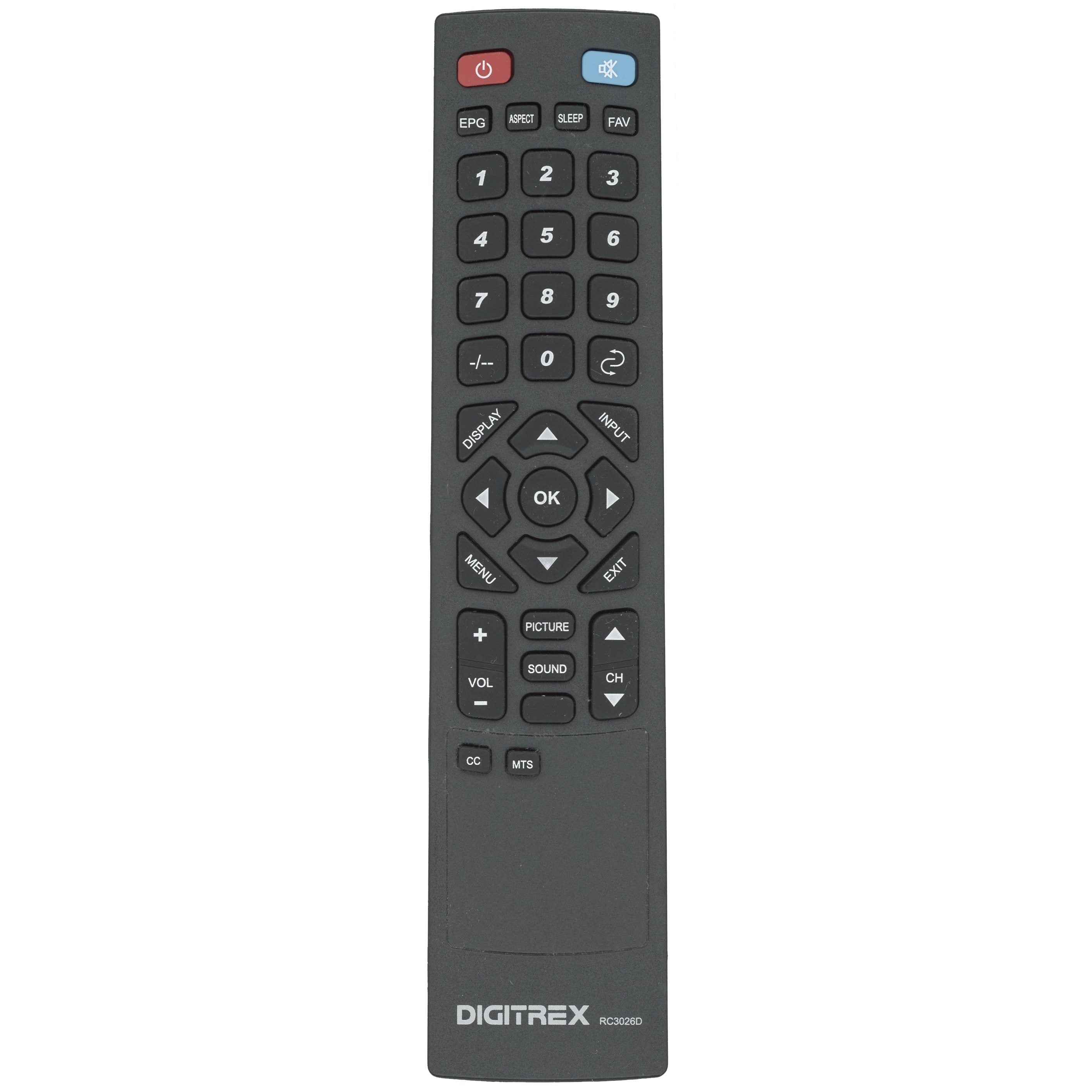 DigiTrex RC3026D TV Remote Control