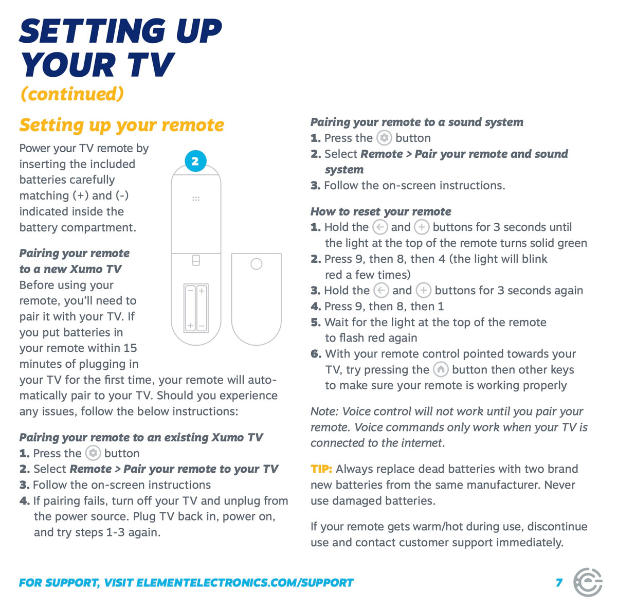 Element Smart TV & Roku TV Remote Controls | OEM & Replacement - Anderic