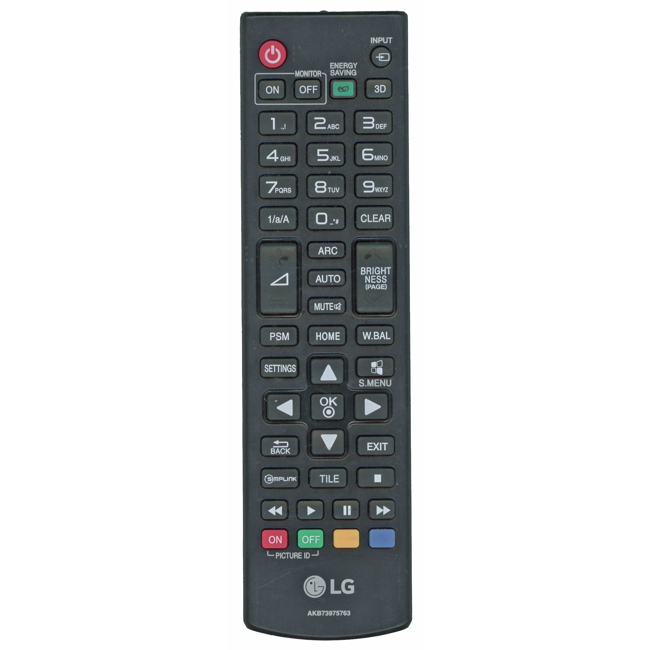 LG AKB73975763 Monitor Remote Control