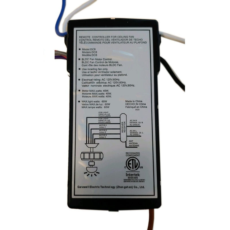 Monte Carlo Ceiling Fan Remotes & Receivers | OEM & Replacement - Anderic