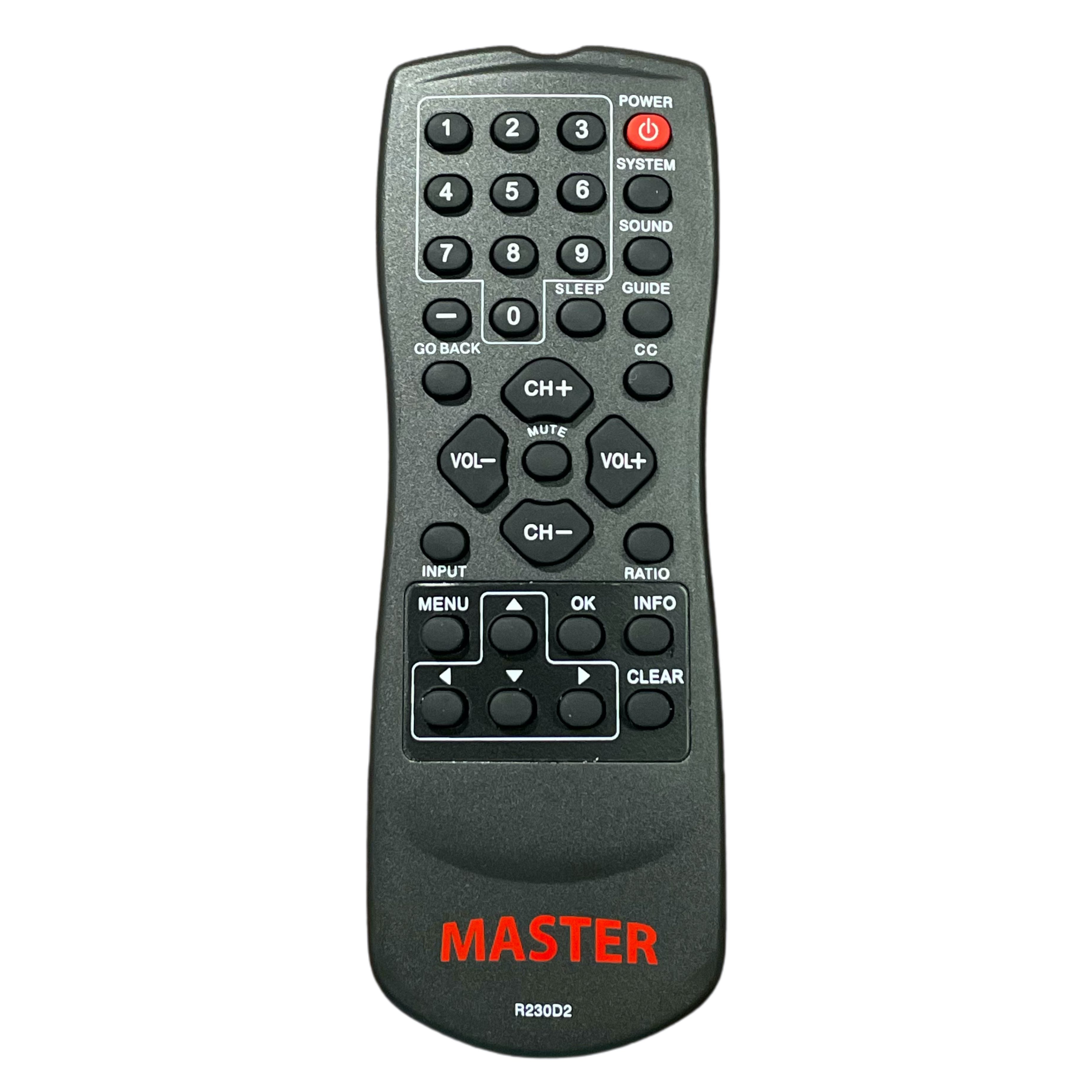 RCA R230D2 Master TV Remote Control - R230D2