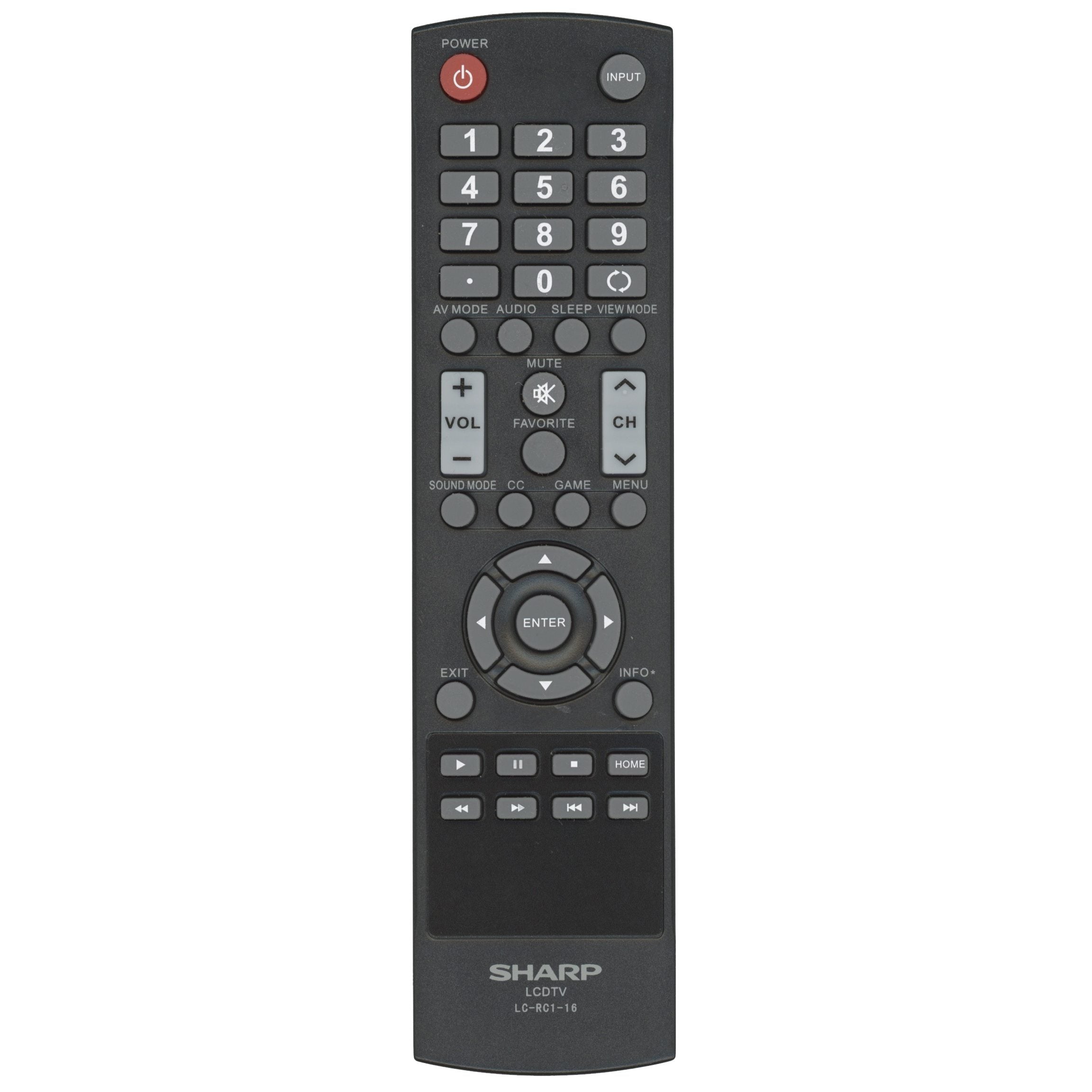Sharp LCRC116 TV Remote Control