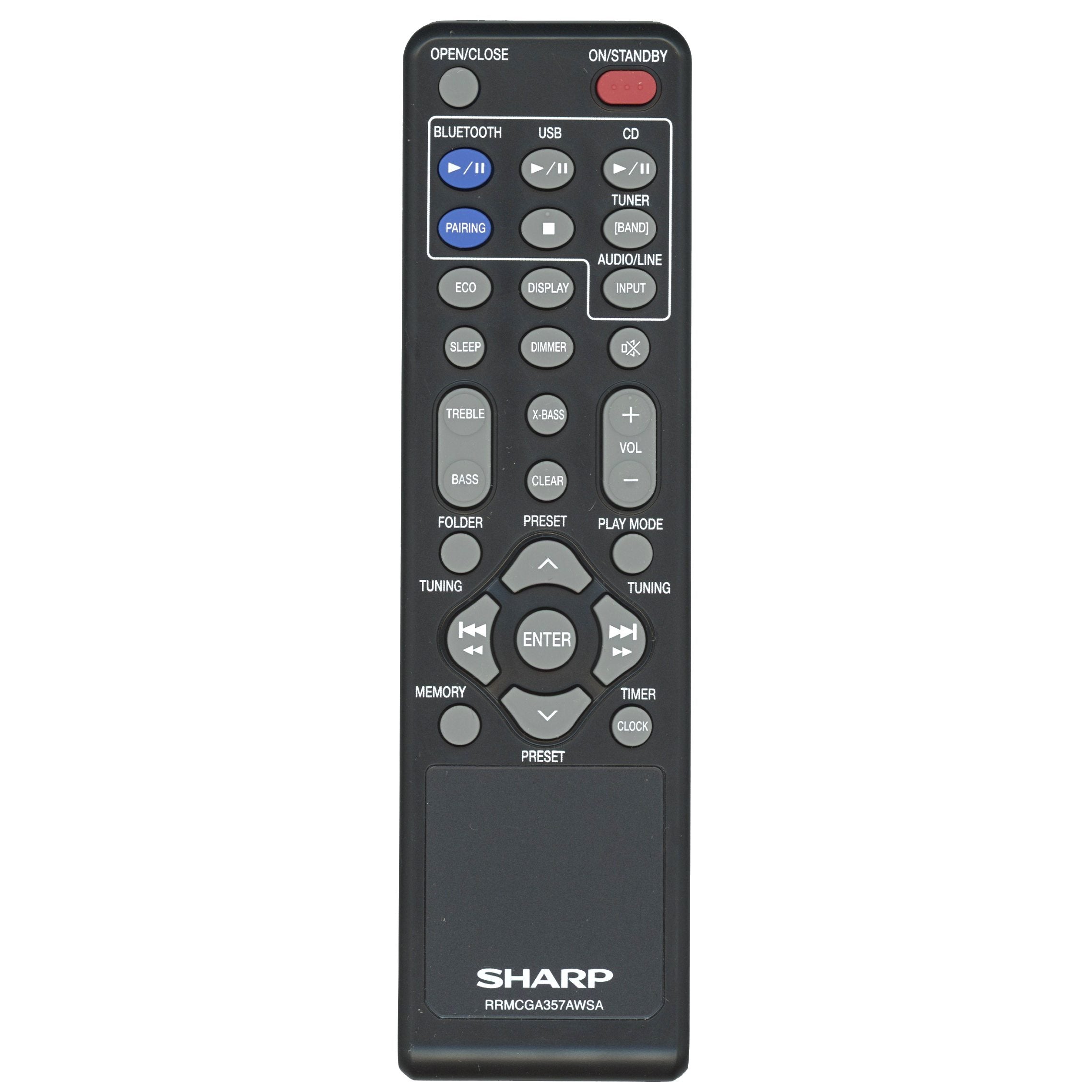Sharp RRMCGA357AWSA Hi Fi Mini Component System Audio Remote Control