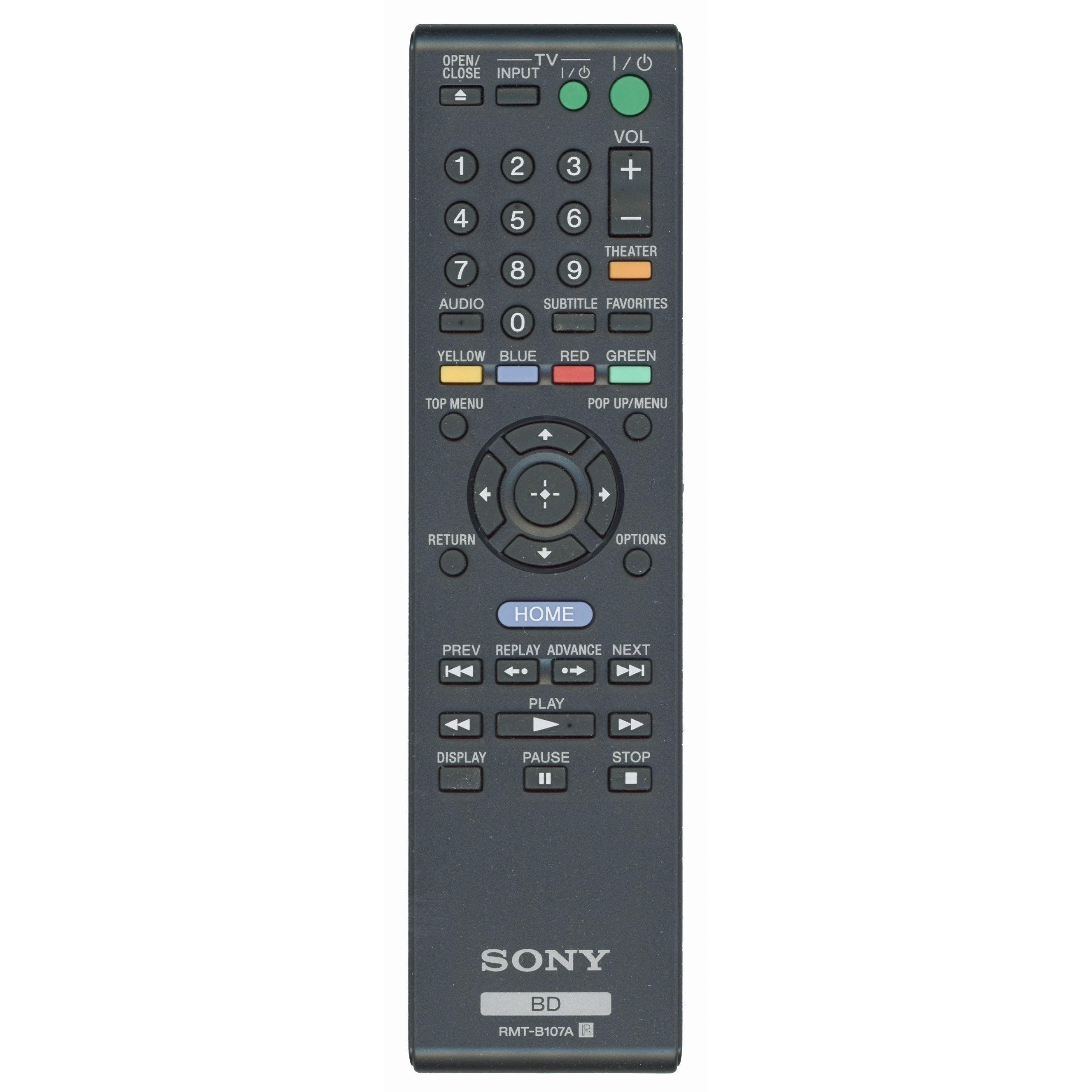 Sony RMT-B107A Blu-ray Disc Remote Control - 1-487-673-11