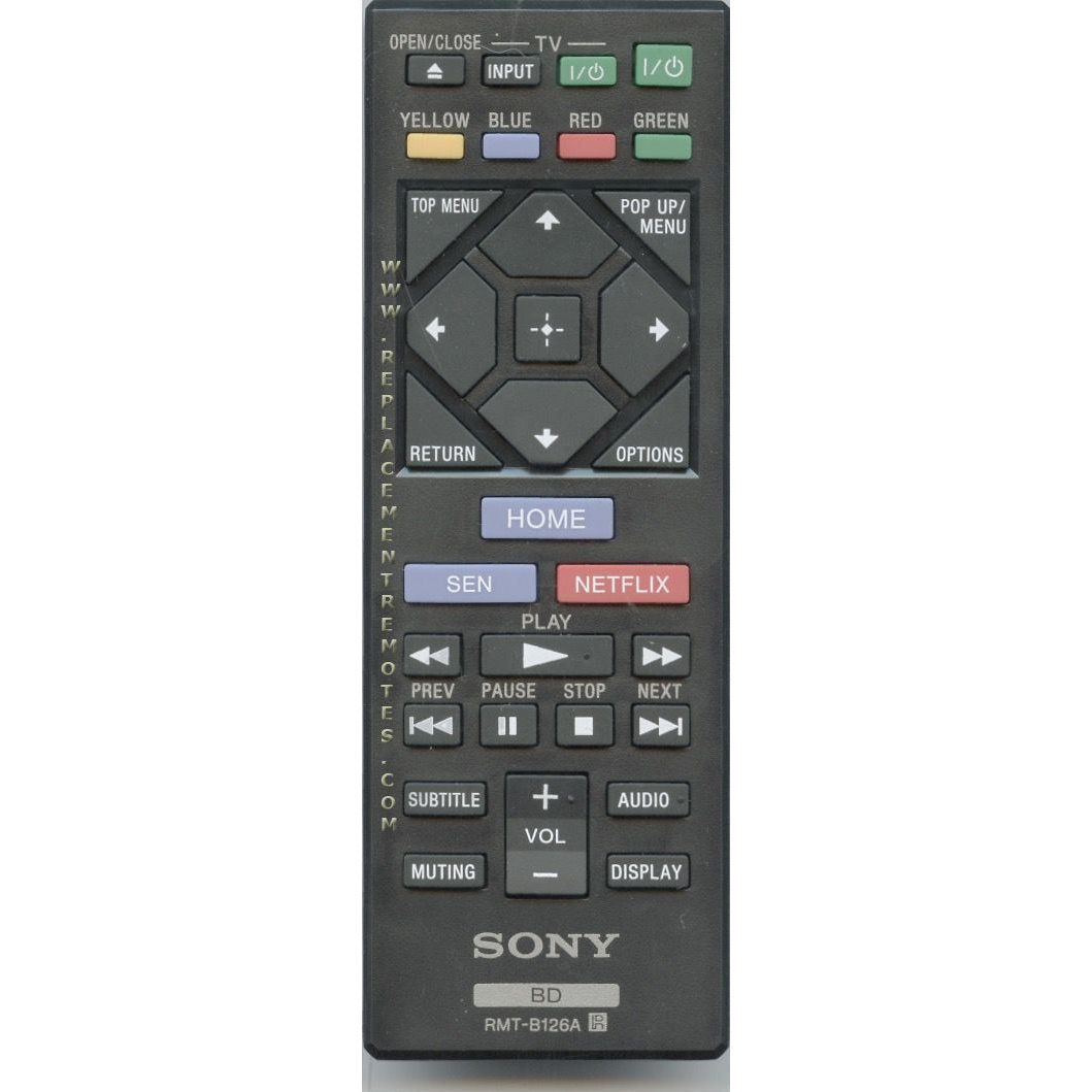 Sony RMT-B126A Blu-ray Disc Remote Control - 1-492-678-11