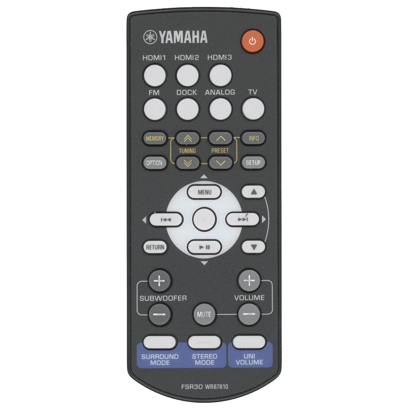 Yamaha FSR30 Audio Remote Control