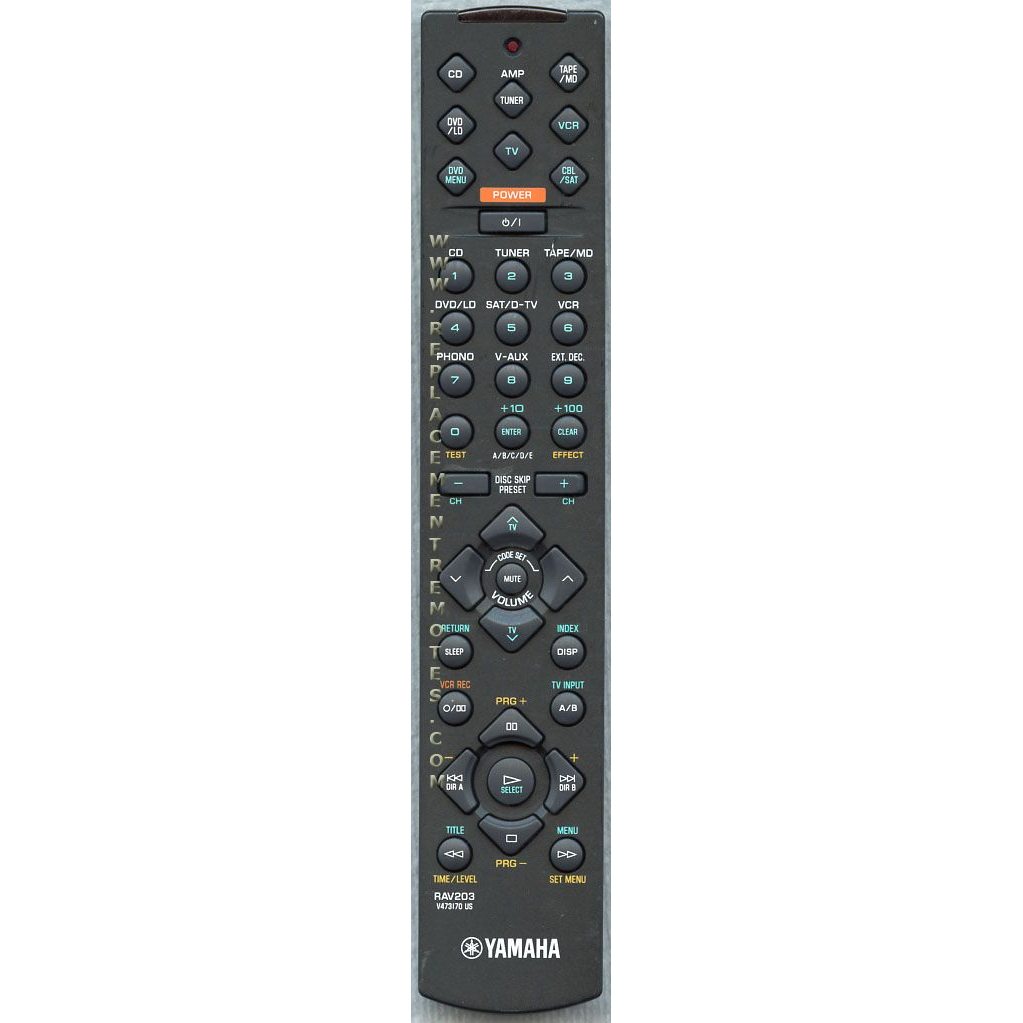 Yamaha RAV203 Receiver Remote Control