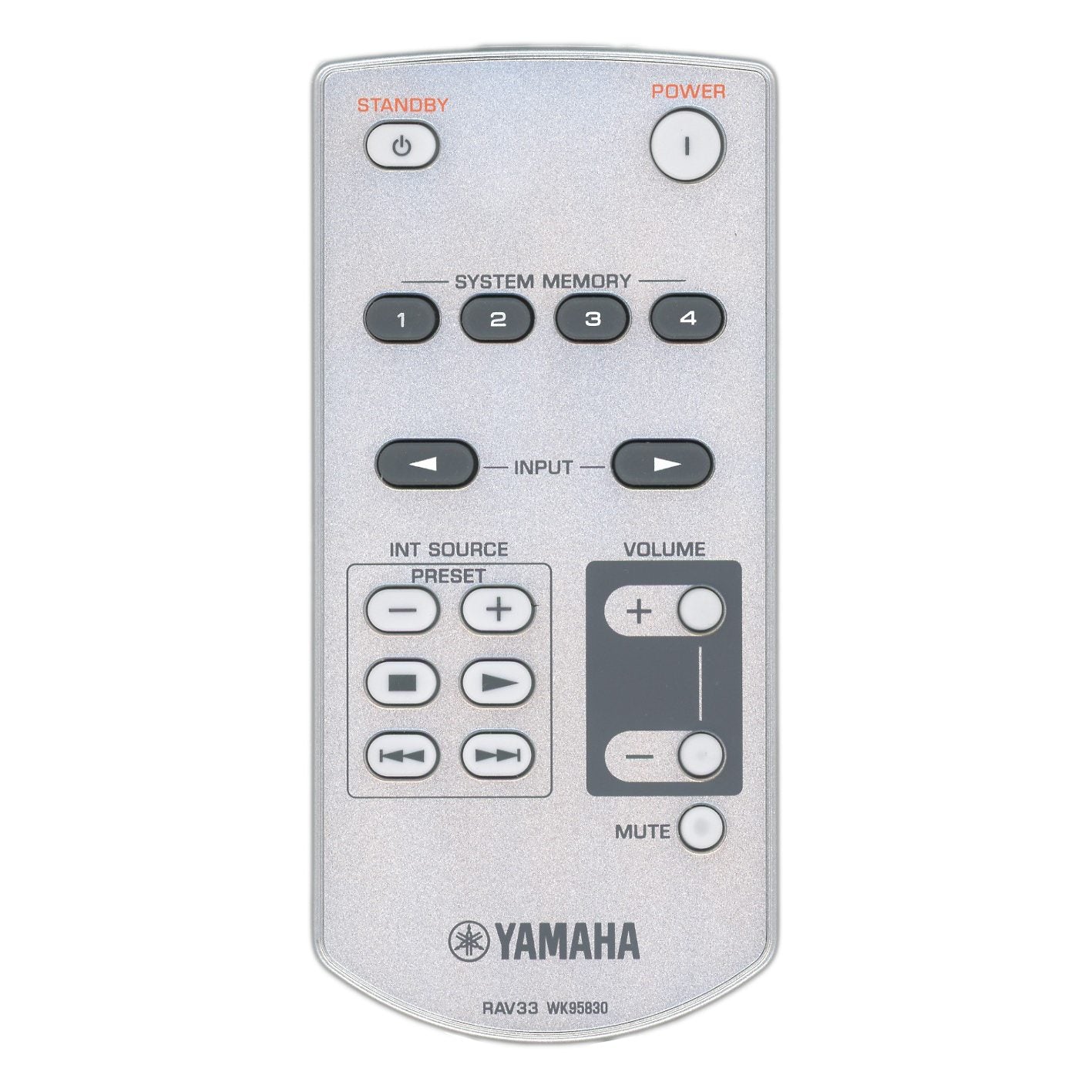 Yamaha RAV33 Receiver Remote Control