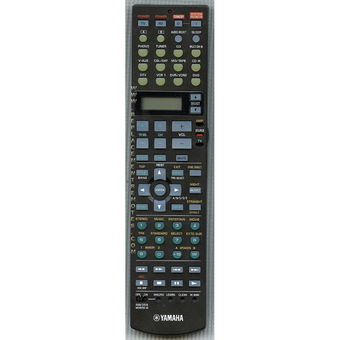 Yamaha RAV354 Receiver Remote Control
