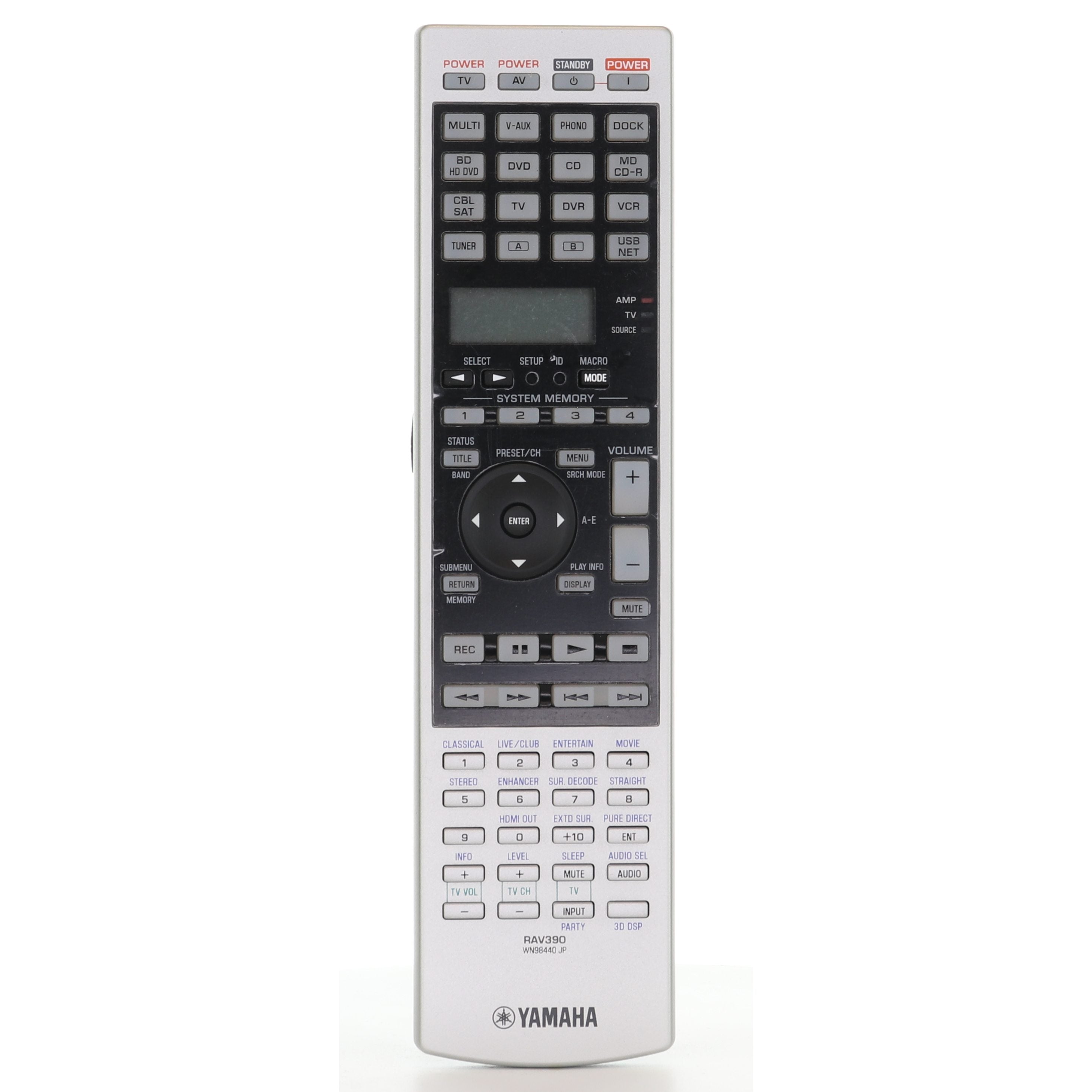 Yamaha RAV390 Receiver Remote Control